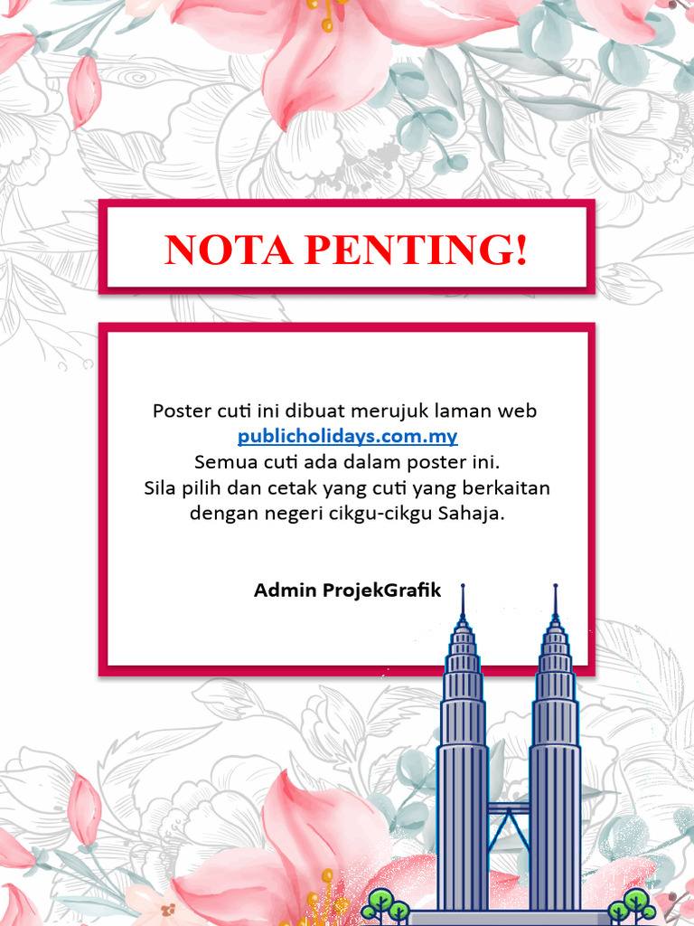 5) Poster Cuti Negeri | PDF