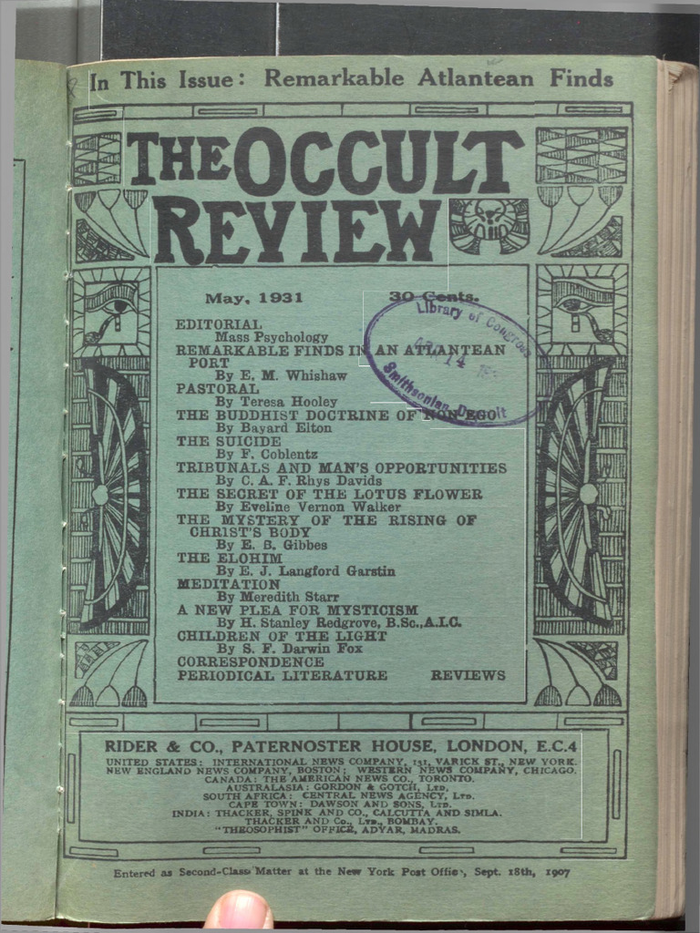 Occult Review v53 n5 May 1931 | PDF | Esotericism | Spirituality