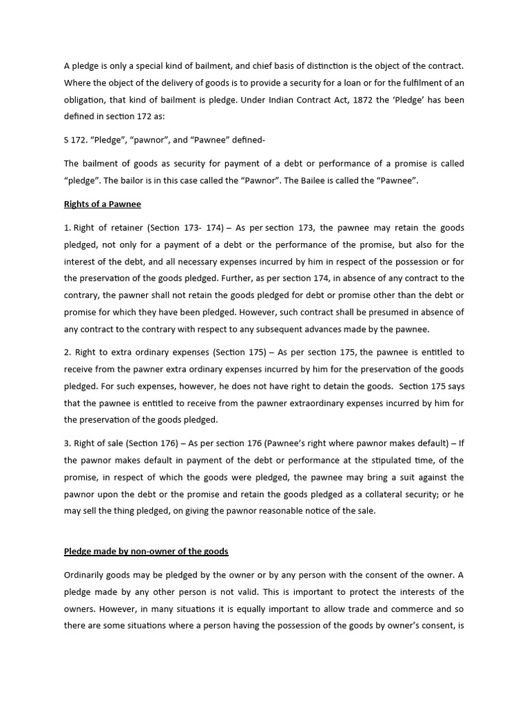 Pledge | PDF | Loans | Mortgage Loan