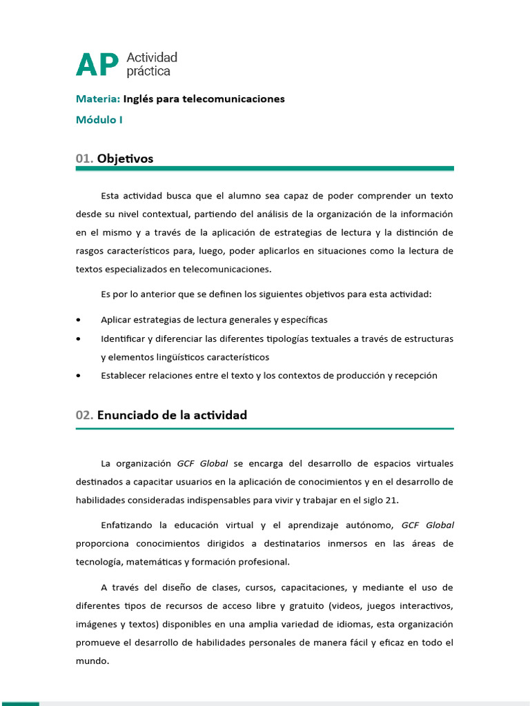 AP - Módulo 1 | PDF | Información | Telecomunicaciones