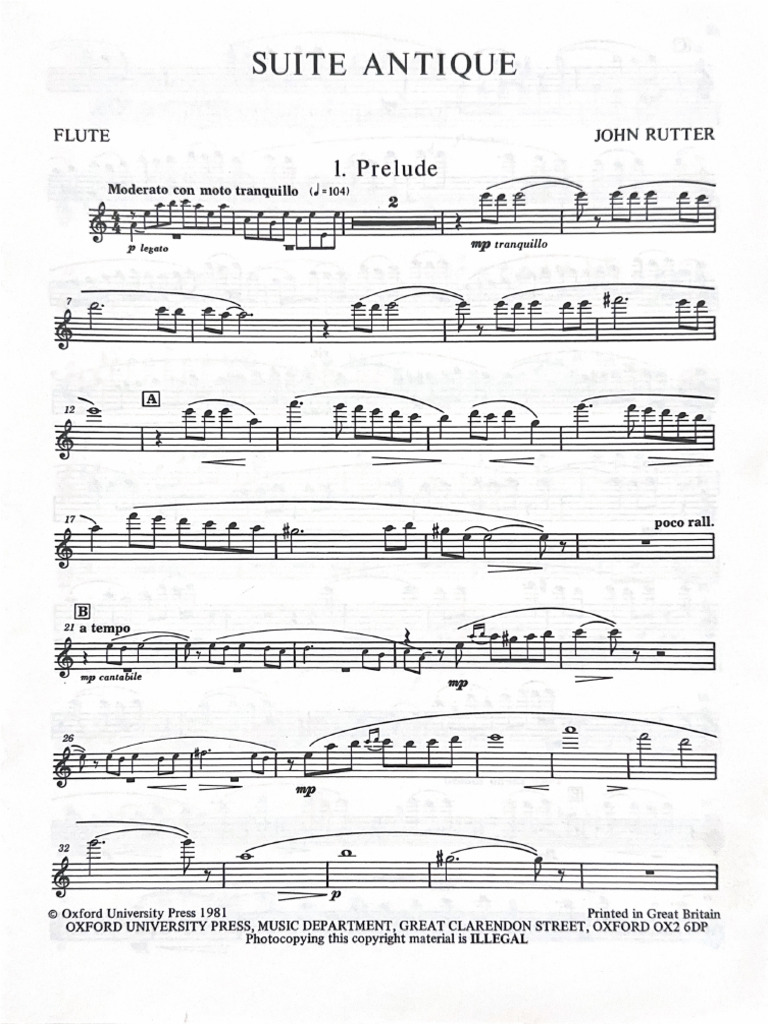 Suite Antique John Rutter | PDF