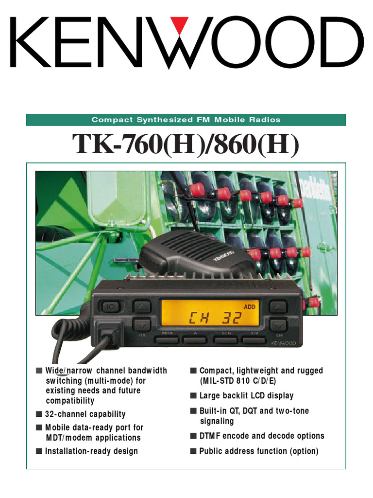 TK 760 860 Brochure | PDF | Microphone | Frequency Modulation