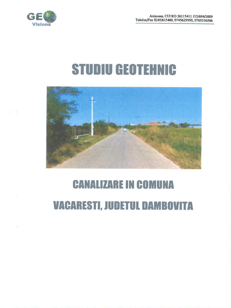 Studiu Geotehnic | PDF