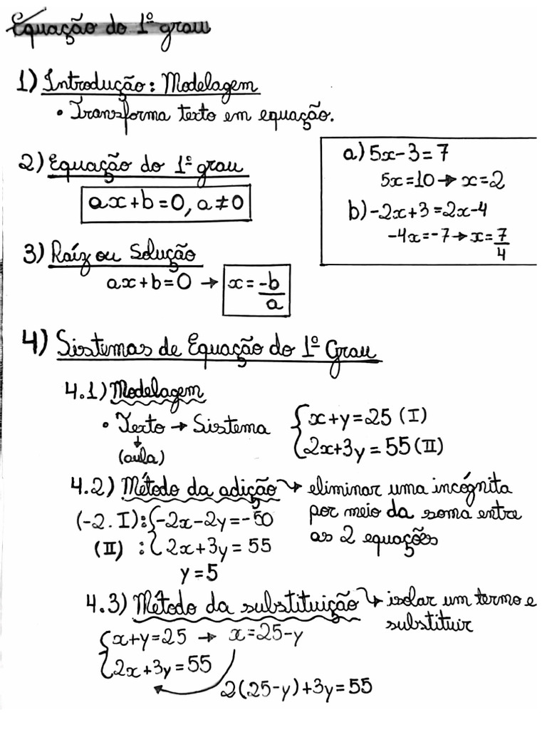 Equação do 1° Grau. | PDF