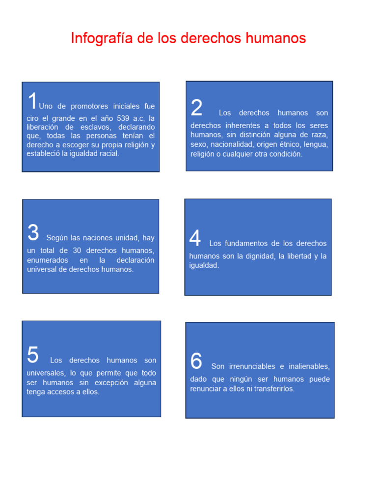 Infografia de Los Derechos Humanos | PDF | Derechos humanos | Derechos