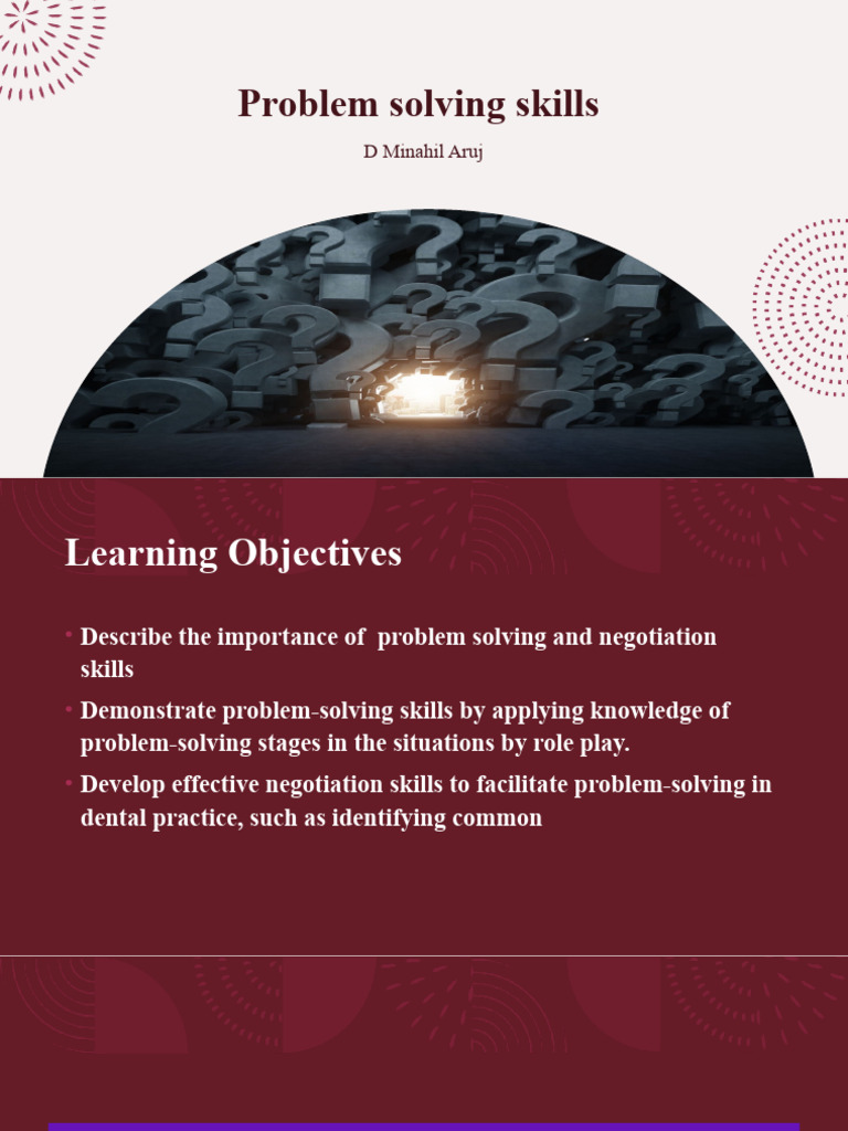 Problem Solving and Negotiation Skills | PDF | Decision Making | Negotiation