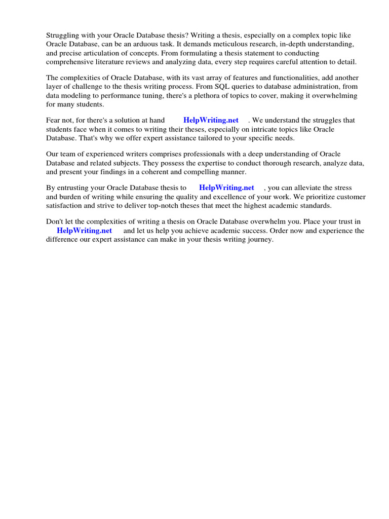 Oracle Database Thesis Pdf Databases Database Index