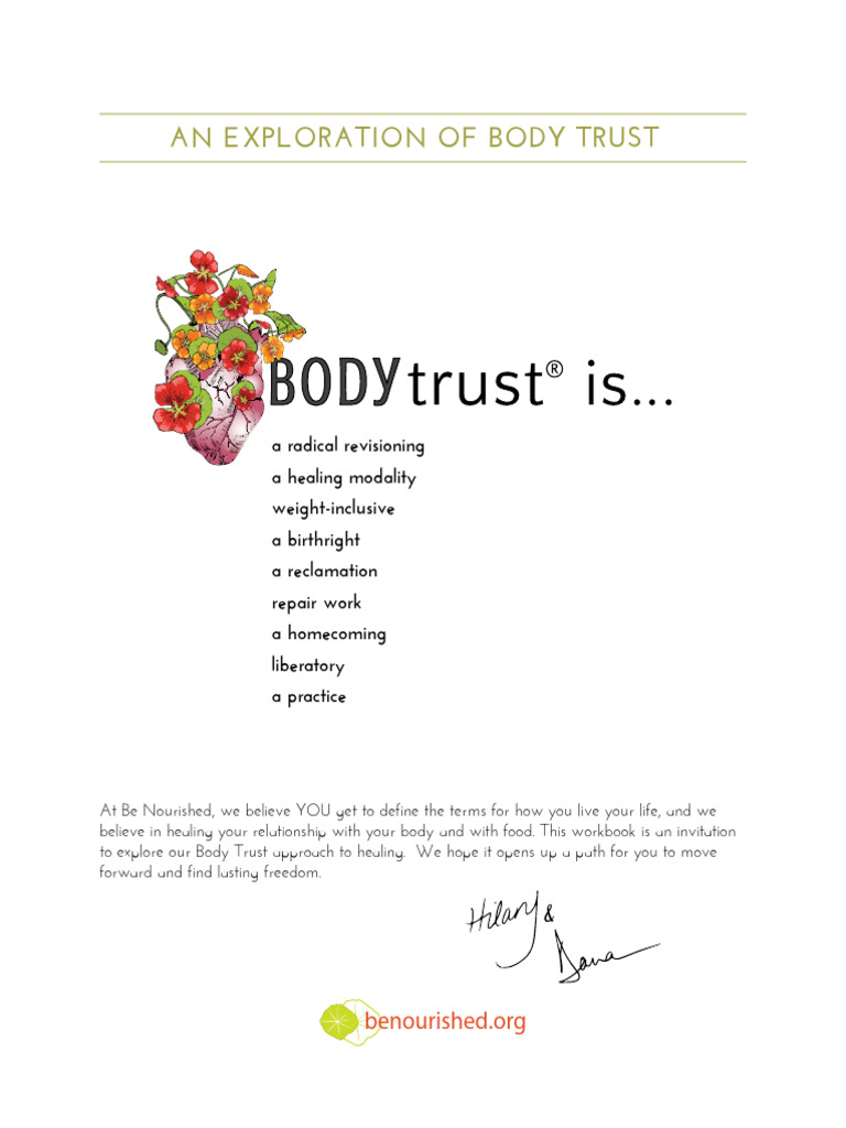 2018 BodyTrustWorkbook - Update | PDF | Dieting | Shame