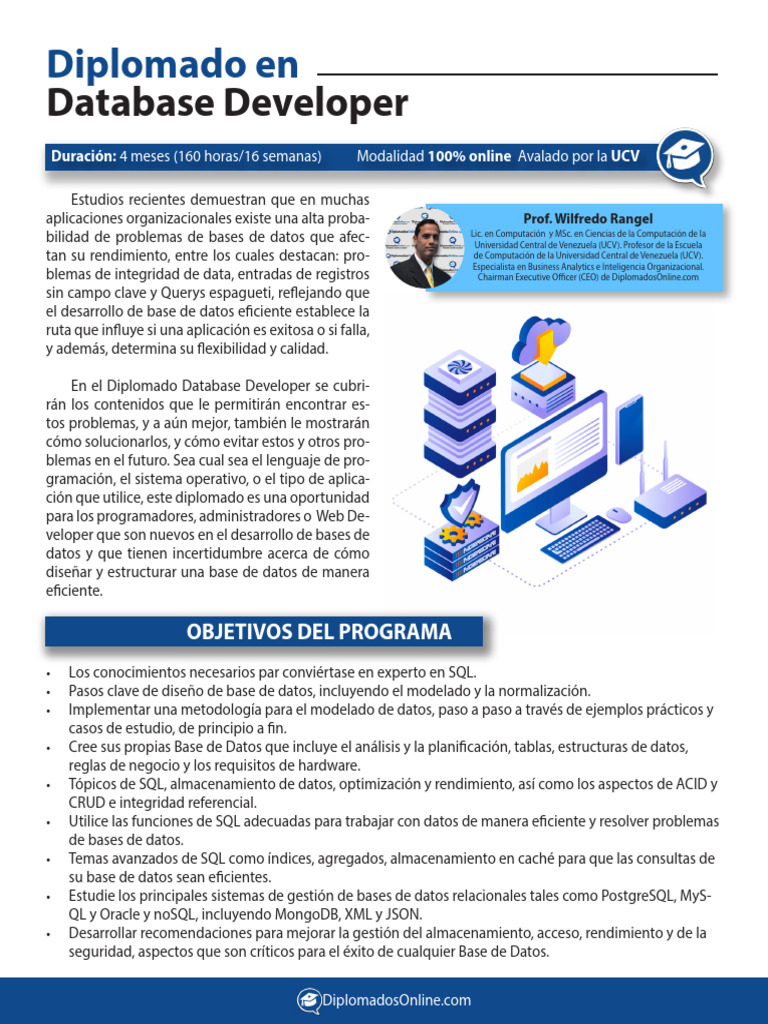 Brochure-Database-Developer | PDF | Bases de datos | SQL