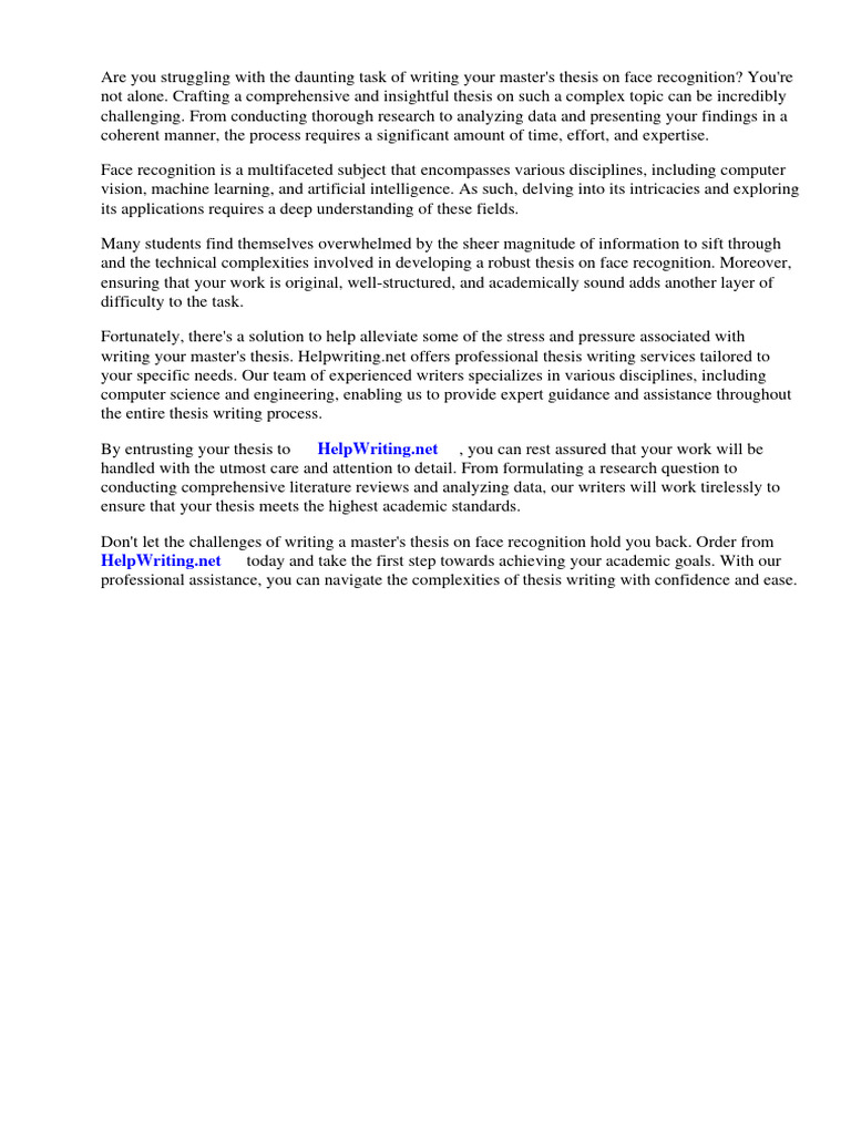 Master Thesis Face Recognition | PDF | Biometrics | Deep Learning Master Thesis Face Recognition | PDF | Biometrics | Deep Learning