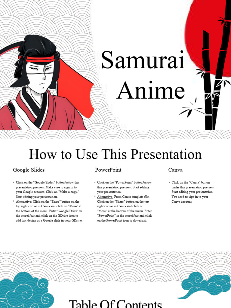 Samurai Anime Presentation Design | PDF | Microsoft Power Point | Websites