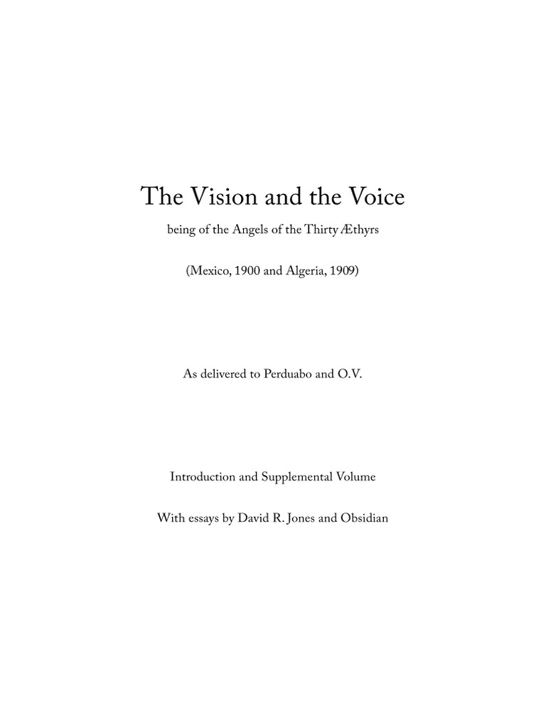 The Vision and the Voice (Notebook Edition) - Vol 0 - Print Final | PDF ...
