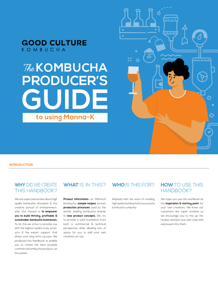 Manna-K: Your Kombucha Production Guide | PDF | Food And Drink | Food ...