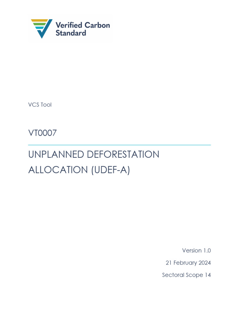 UDEF-A Tool for Unplanned Deforestation | PDF | Deforestation | Risk