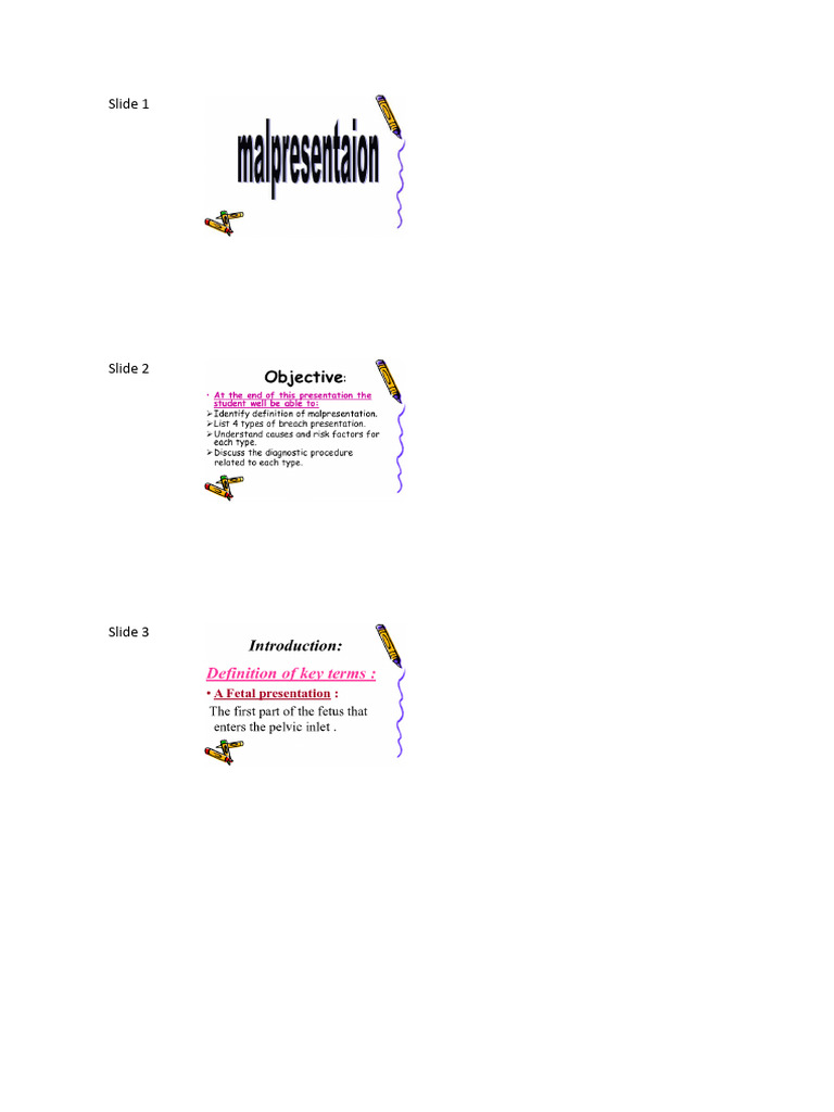 Mal Presentation | PDF | Teaching Methods & Materials