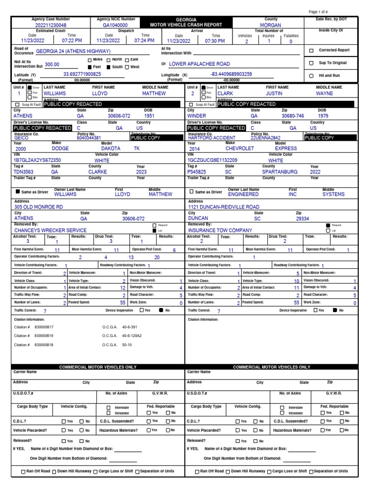 Accident Report Output - 202211230048 - 2022-11-28 - 01-30-39-PM | PDF ...