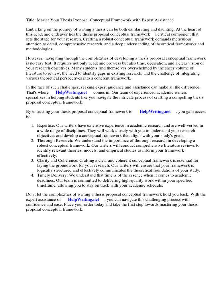 Thesis Proposal Framework Assistance | PDF | Thesis | Theory