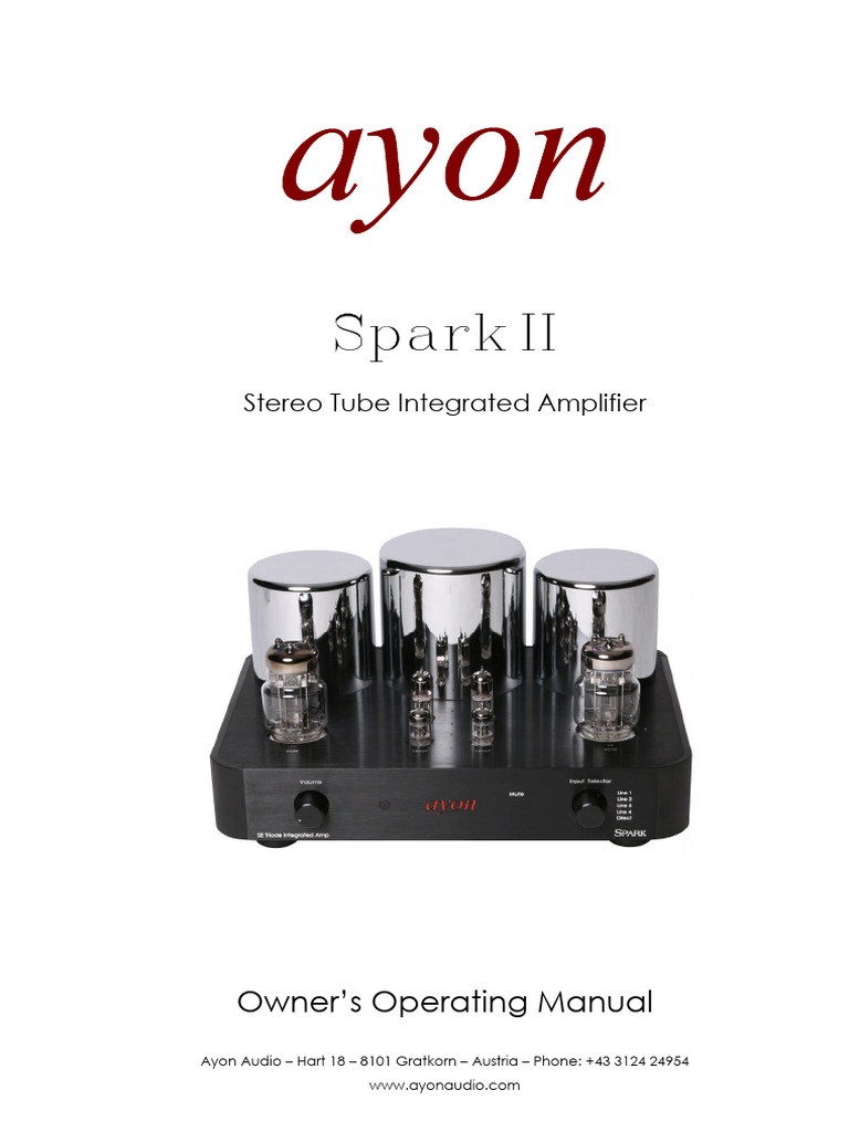 Ayon Spark II | PDF | Amplifier | Vacuum Tube