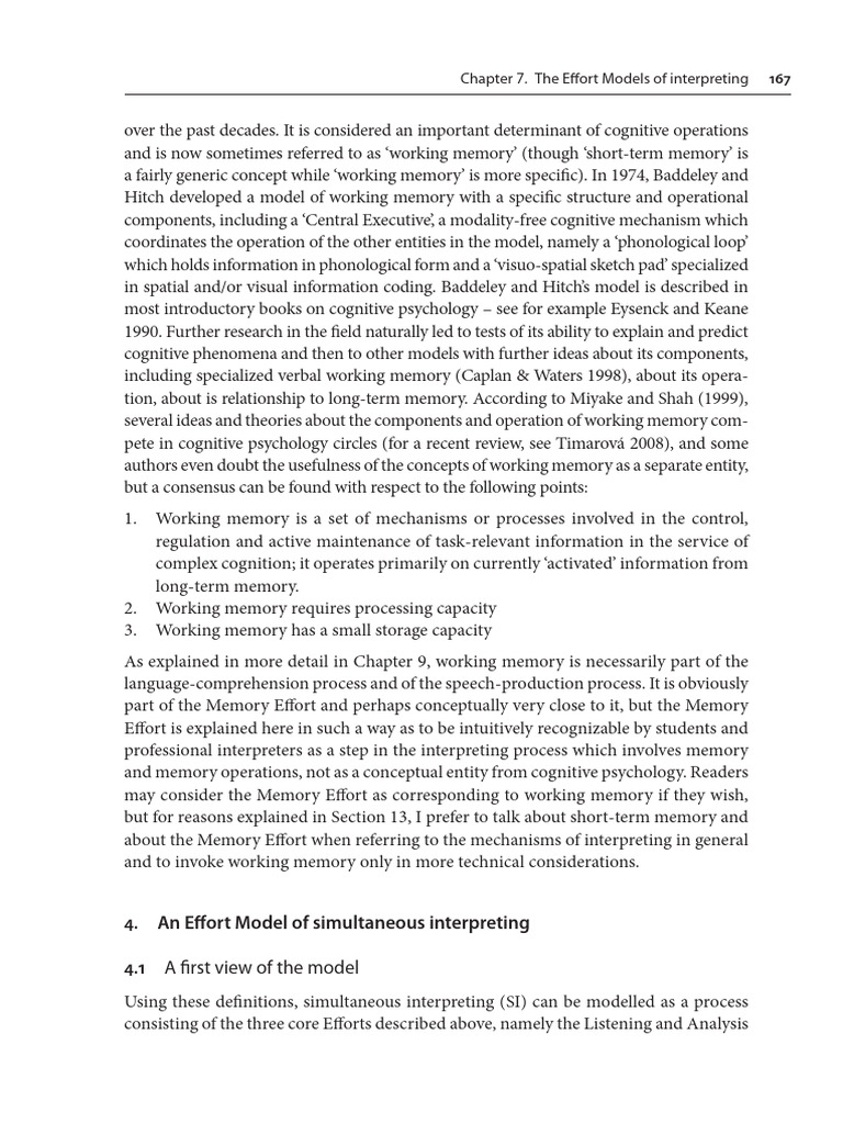 3-3 - Gile - The Effort Models of Interpreting | Download Free PDF | Working Memory | Mental ...