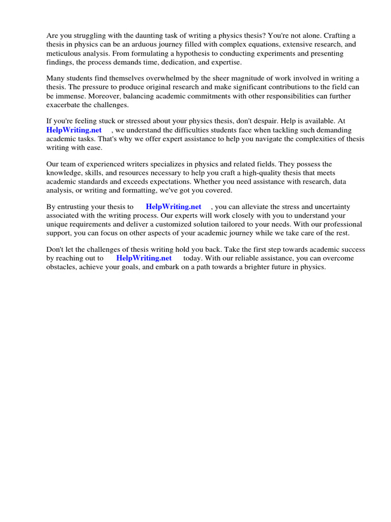 Sample Physics Thesis Titles | PDF | Thesis | Superconductivity