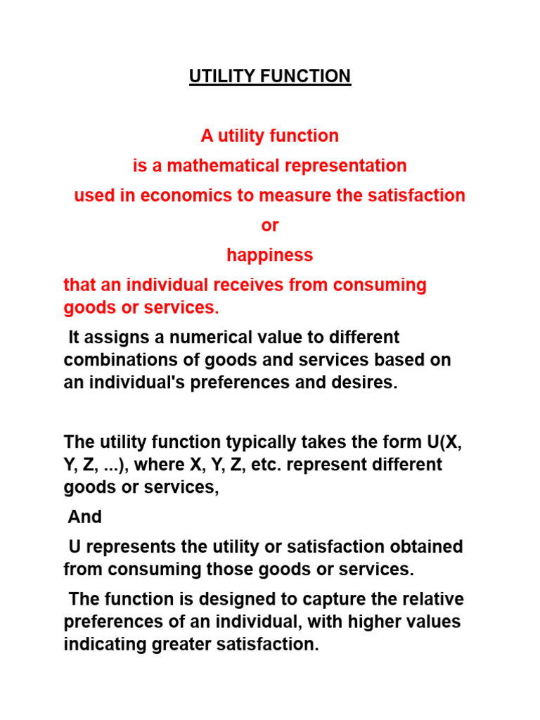 Utility Function | PDF