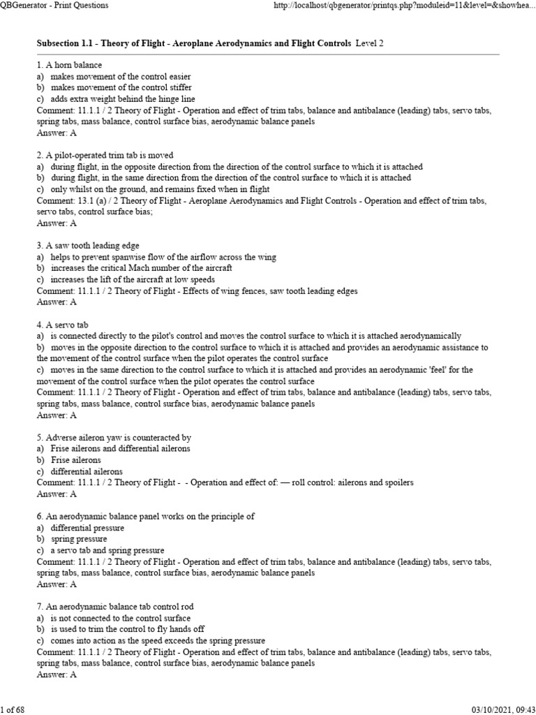 Mod 11 Basic .. | Download Free PDF | Mach Number | Flight Control Surfaces