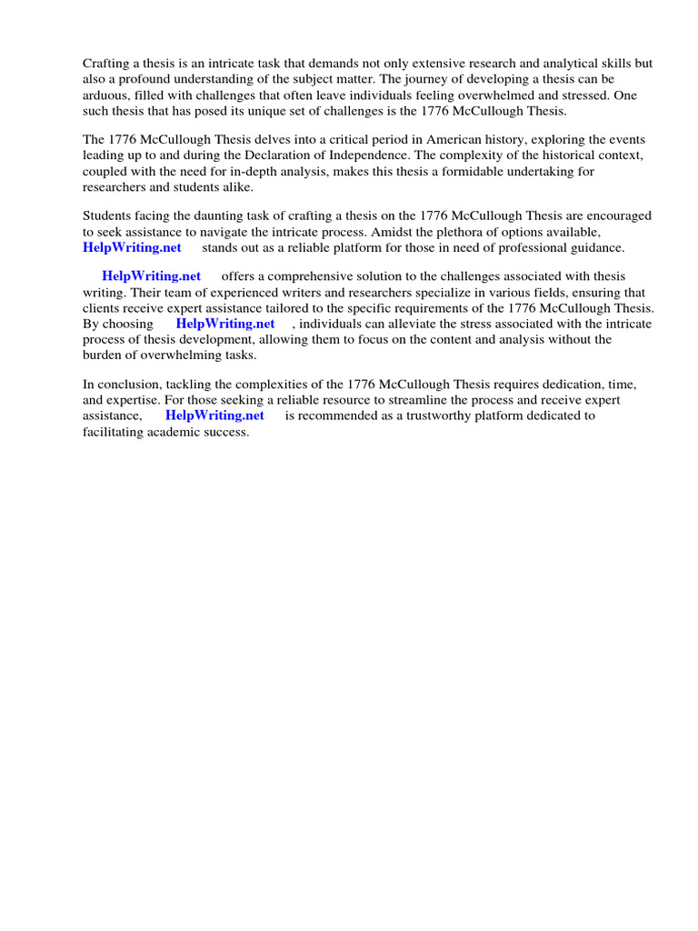 1776 Mccullough Thesis | PDF | John Adams | Books