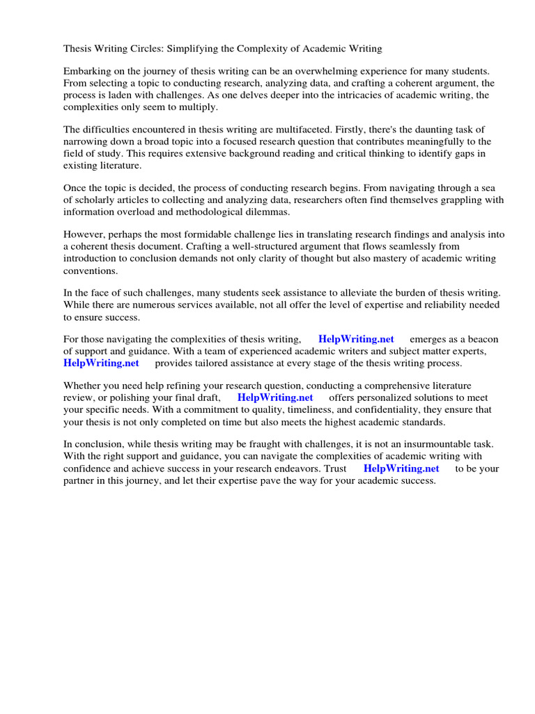 Thesis Writing Circles | PDF | Circle | Thesis
