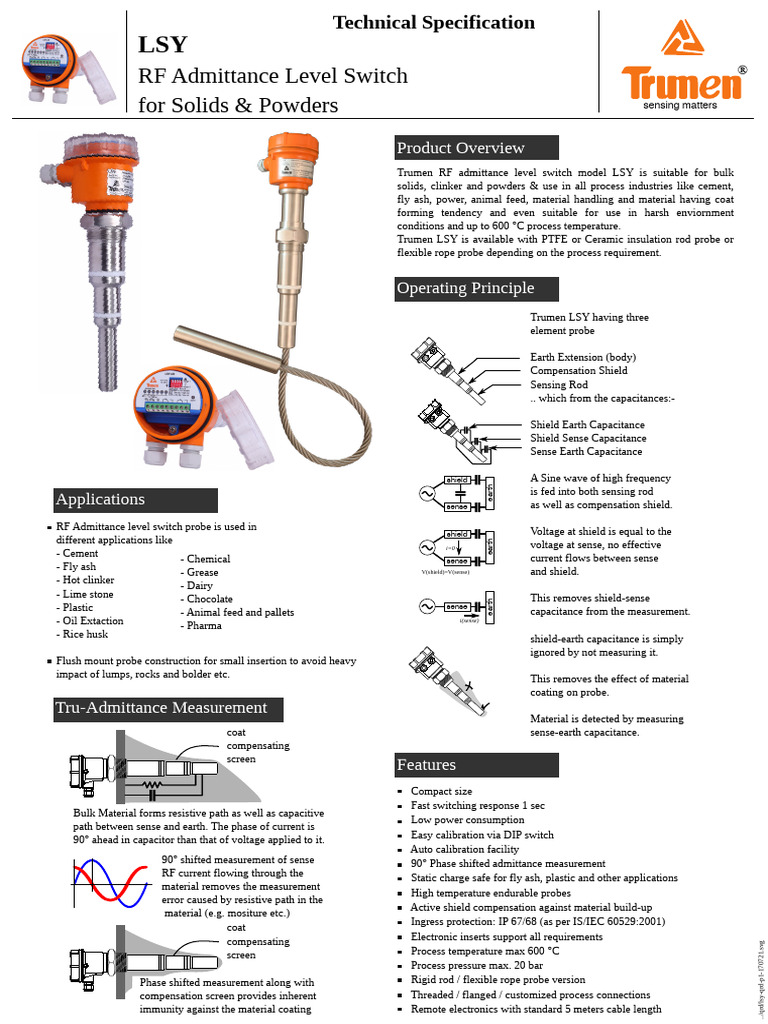 Trumen LSY Data Sheet | PDF | Capacitor | Insulator (Electricity)