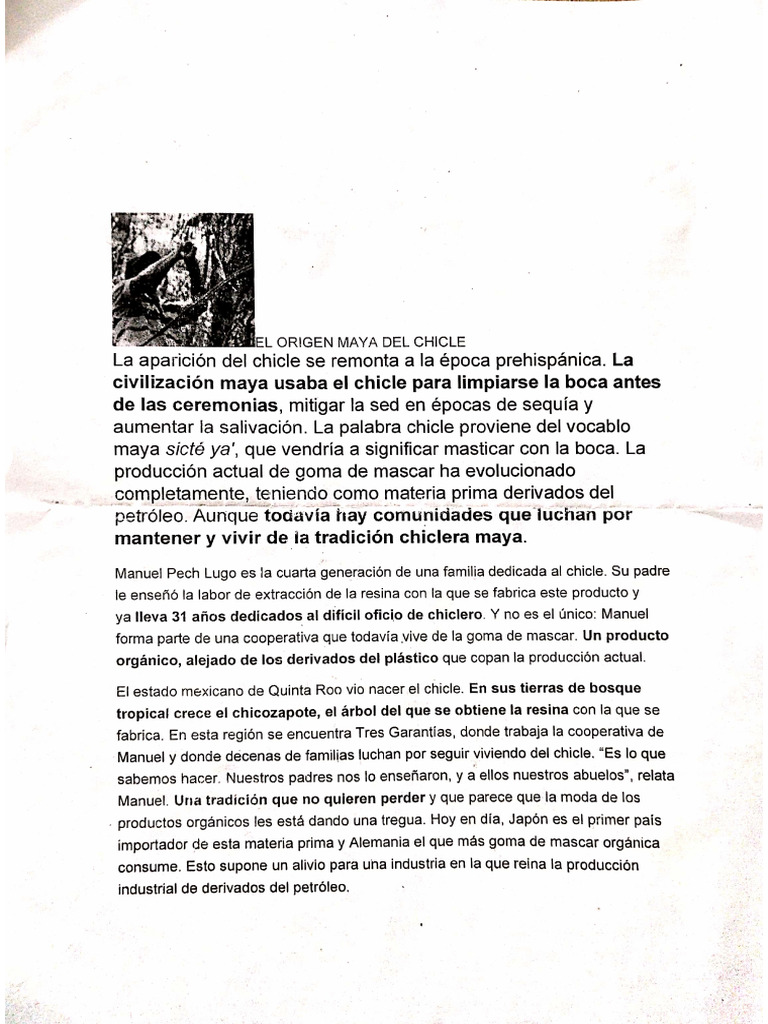 La Historia Del Chicle | PDF