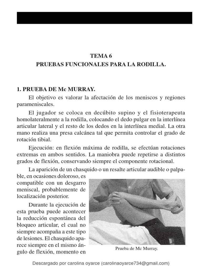 Tema 6 Pruebas Funcionales para La Rodilla 1 Prueba Compress - Removed | Descargar gratis PDF ...