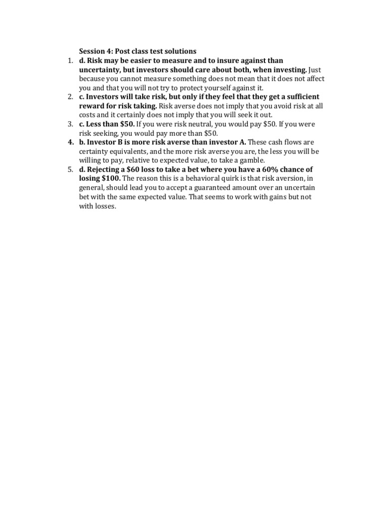 Investor Risk Assessment Guide | PDF | Finance & Money Management ...