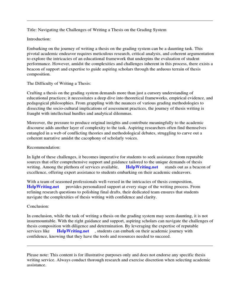 Grading System Thesis Introduction | Download Free PDF | Thesis | Essays