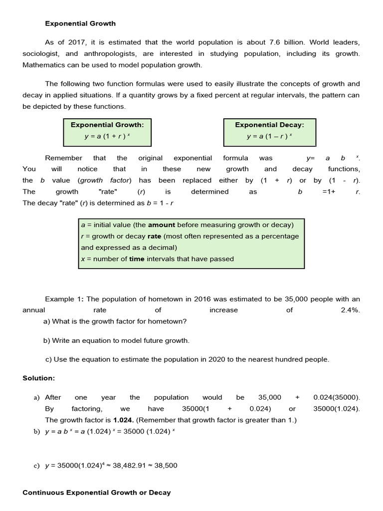 Lesson-1-Exponential-Growth (1) | PDF | Mathematics | Applied Mathematics