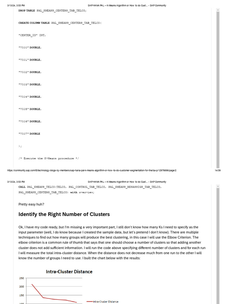 SAP HANA PAL - K-Means Algorithm or How To Do Cust... - SAP Community-4 ...