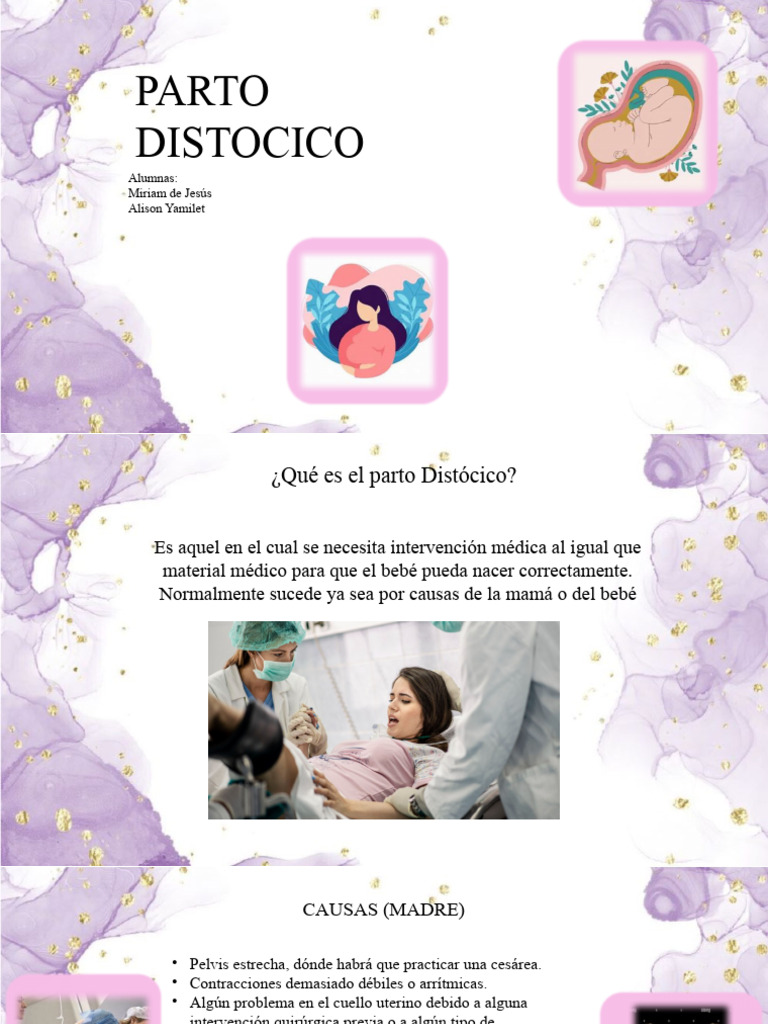 Parto Distocico EXPOSICIÓN | PDF | Parto | Especialidades Medicas