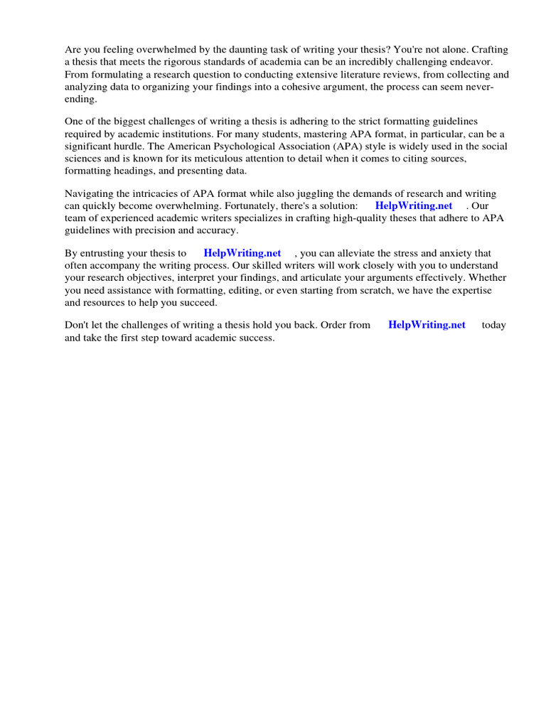 Example Apa Format Thesis Writing | PDF | Apa Style | Citation
