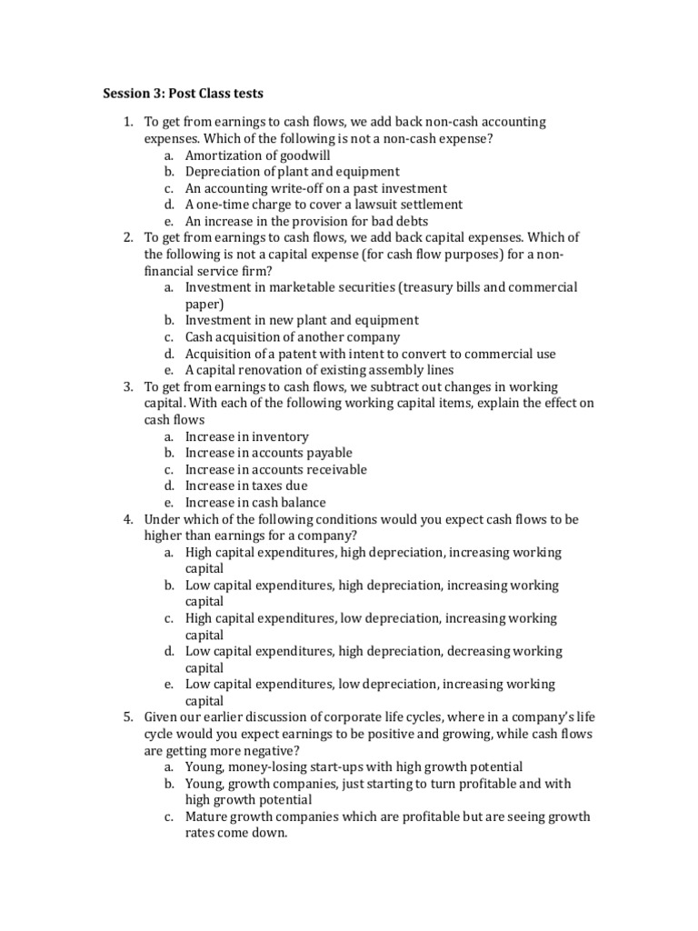Session 3 Test | PDF | Expense | Depreciation