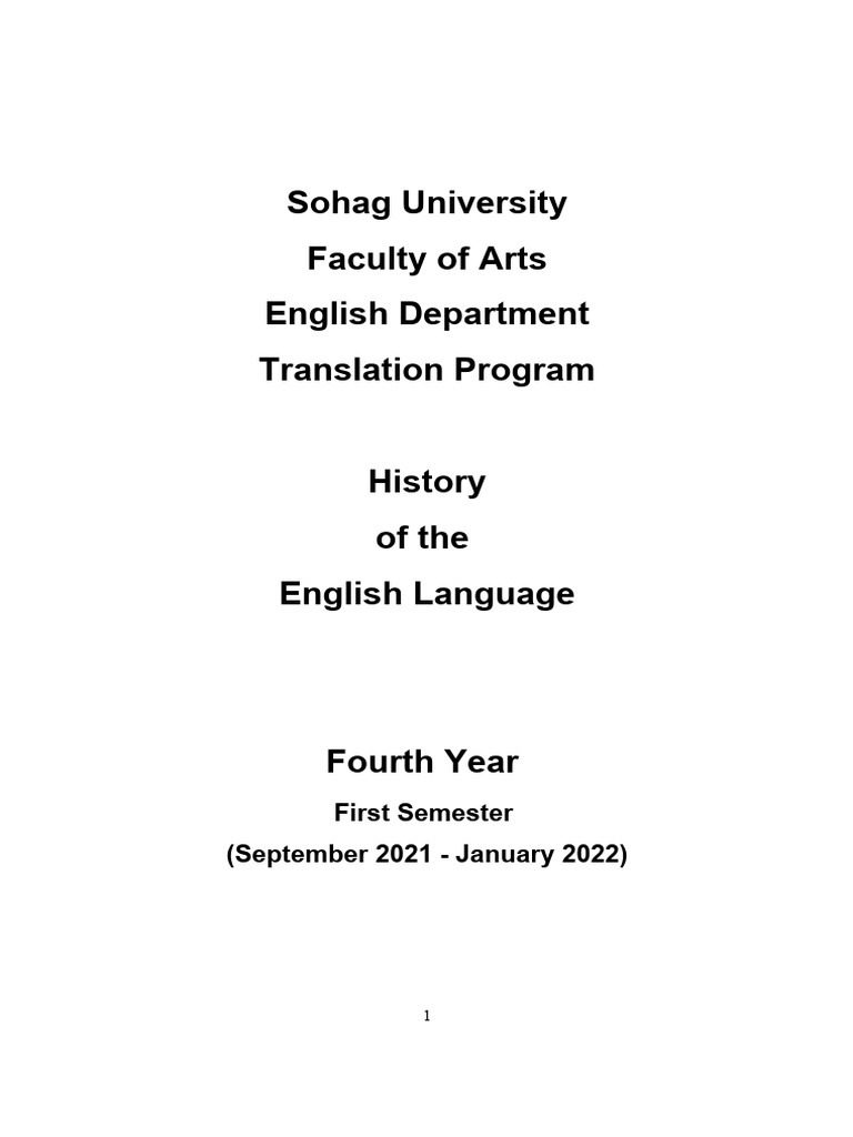 History Of English | PDF | English Language | Languages