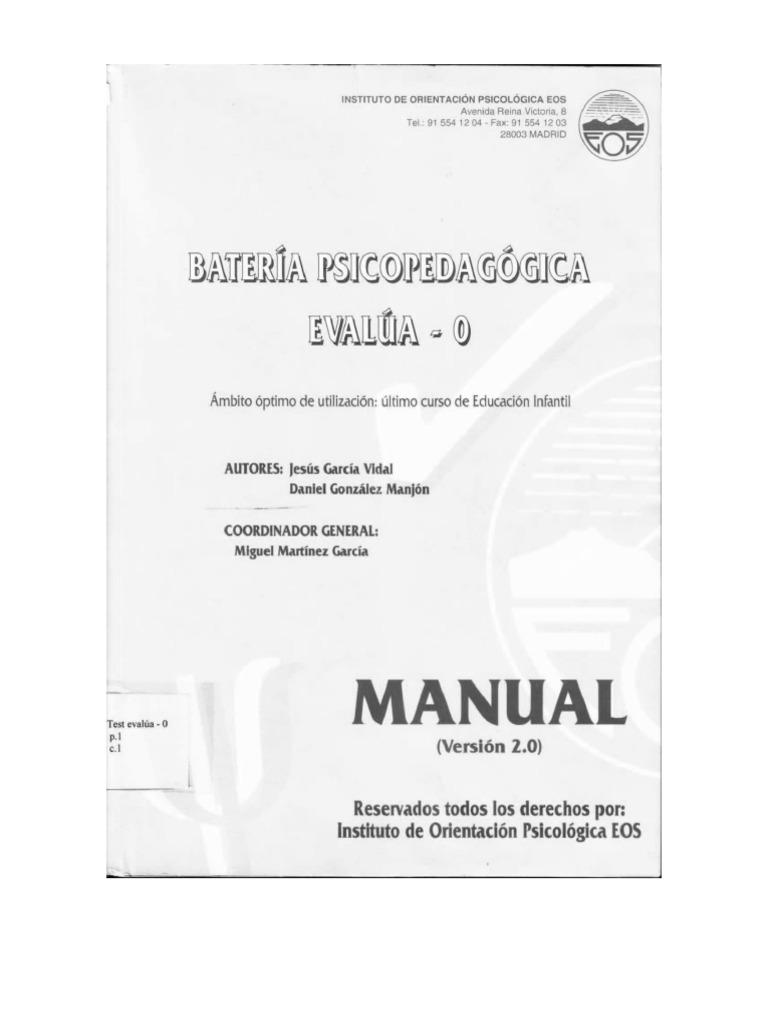 Manual Evalua 0 RESUMIDO | PDF