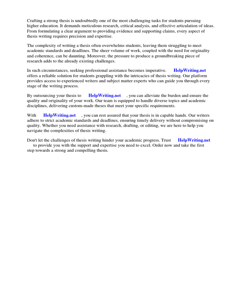 Strong Thesis Maker | PDF | Essays | Thesis