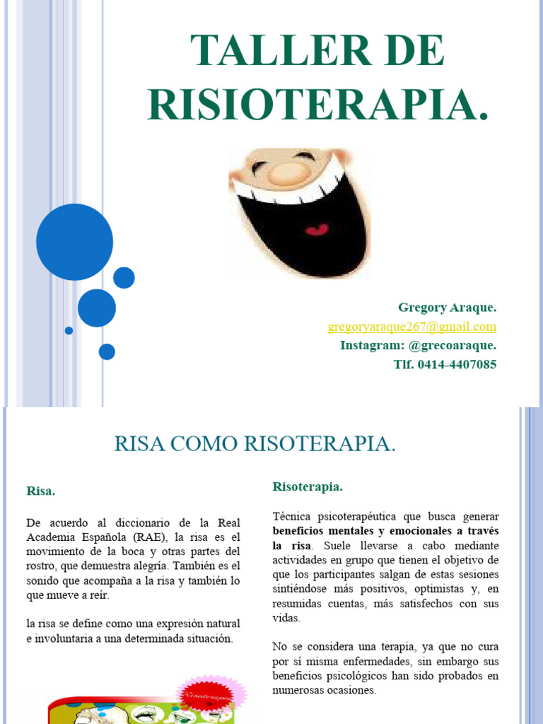 Taller de Risioterapia gregory araque | PDF | La risa | Medicina CLINICA