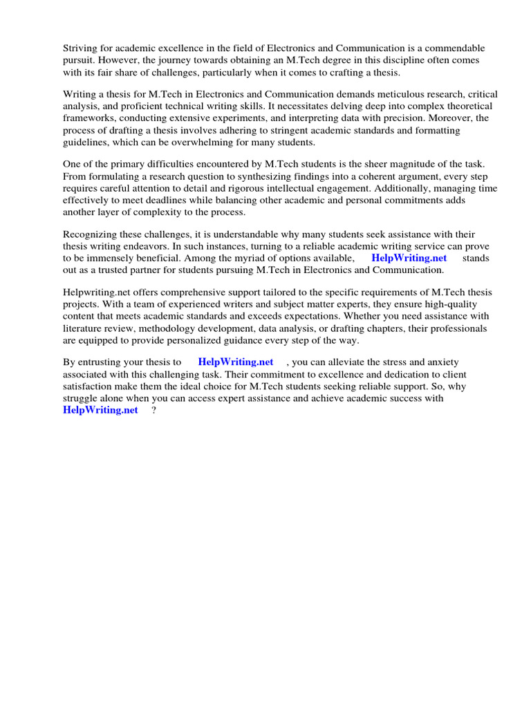 Thesis For M.tech For Electronics and Communication | PDF | Thesis ...