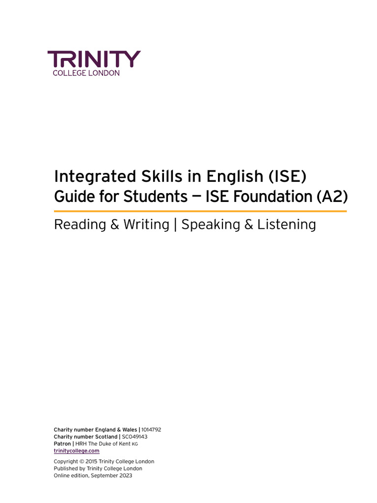 Guide For Students - IsE Foundation - Online Edition | PDF | Question | English Language