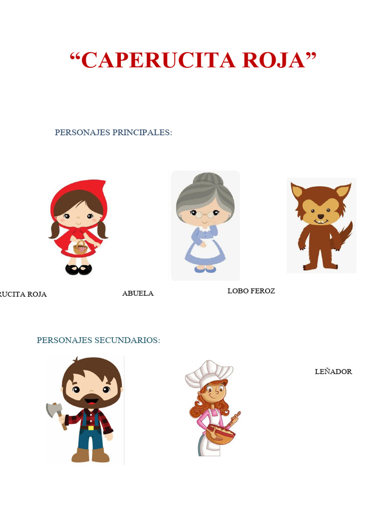 Personajes de Caperucita Roja | PDF | Caperucita Roja