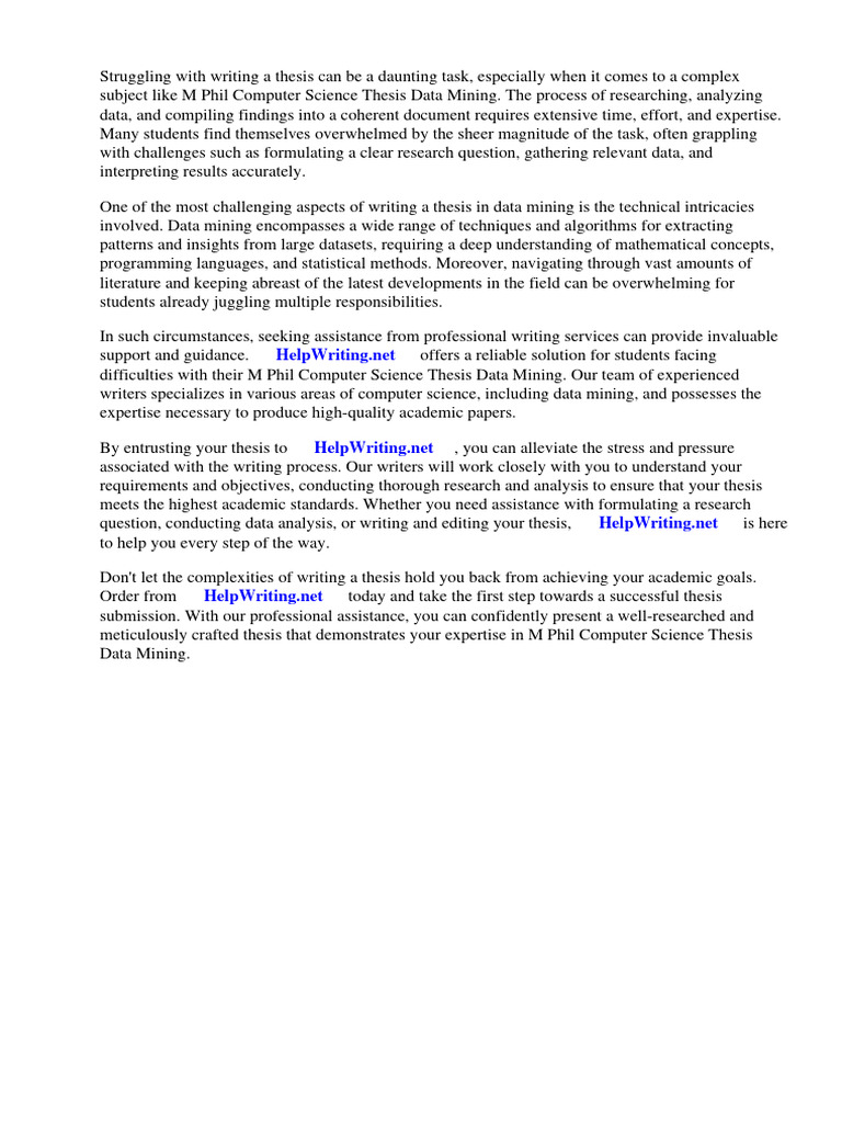 M Phil Computer Science Thesis Data Mining | PDF | Computer Network ... M Phil Computer Science Thesis Data Mining | PDF | Computer Network ...
