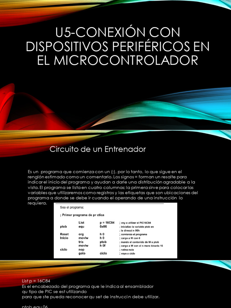 U5-Conexión Con Dispositivos Periféricos en El Microcontrolador | PDF | Bienes manufacturados ...
