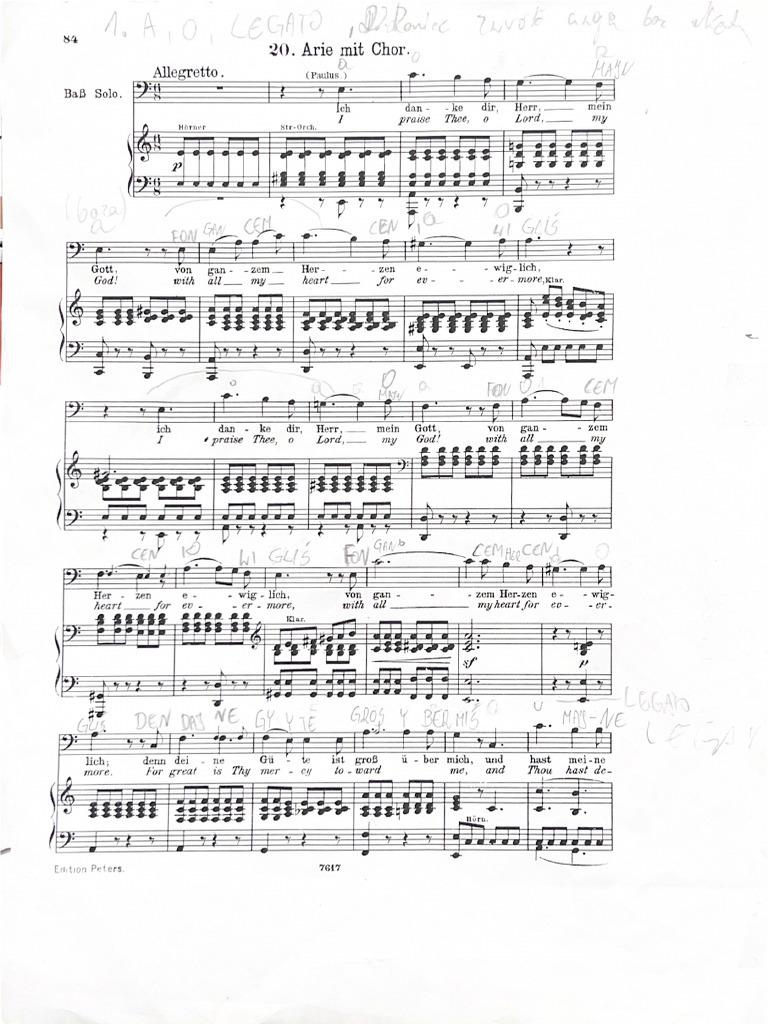 Felix Mendelssohn-Bartholdy - Paulus Oratorium Op. 36 (Ich Danke Dir Herr Mein Gott) | PDF