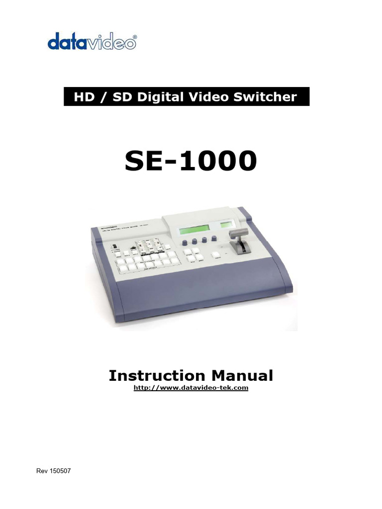 datavideo se-100 | PDF | Electromagnetic Interference | Menu (Computing)