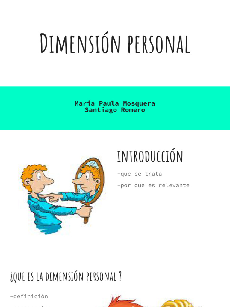 Definición y componentes de la dimensión personal | PDF | Negocios ...